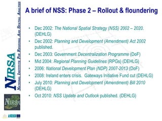 Why the National Spatial Strategy failed and prospects for the National ...