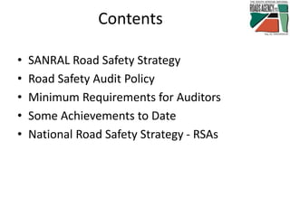 Current status of road safety audits | PPTX