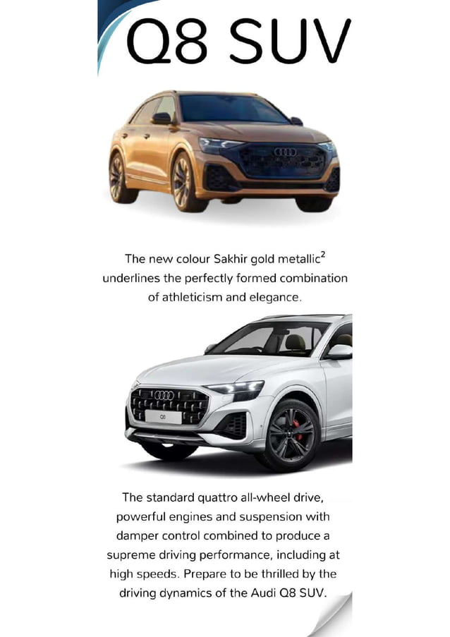 Audi Q8 SUV, The best car in India for everyone | PDF