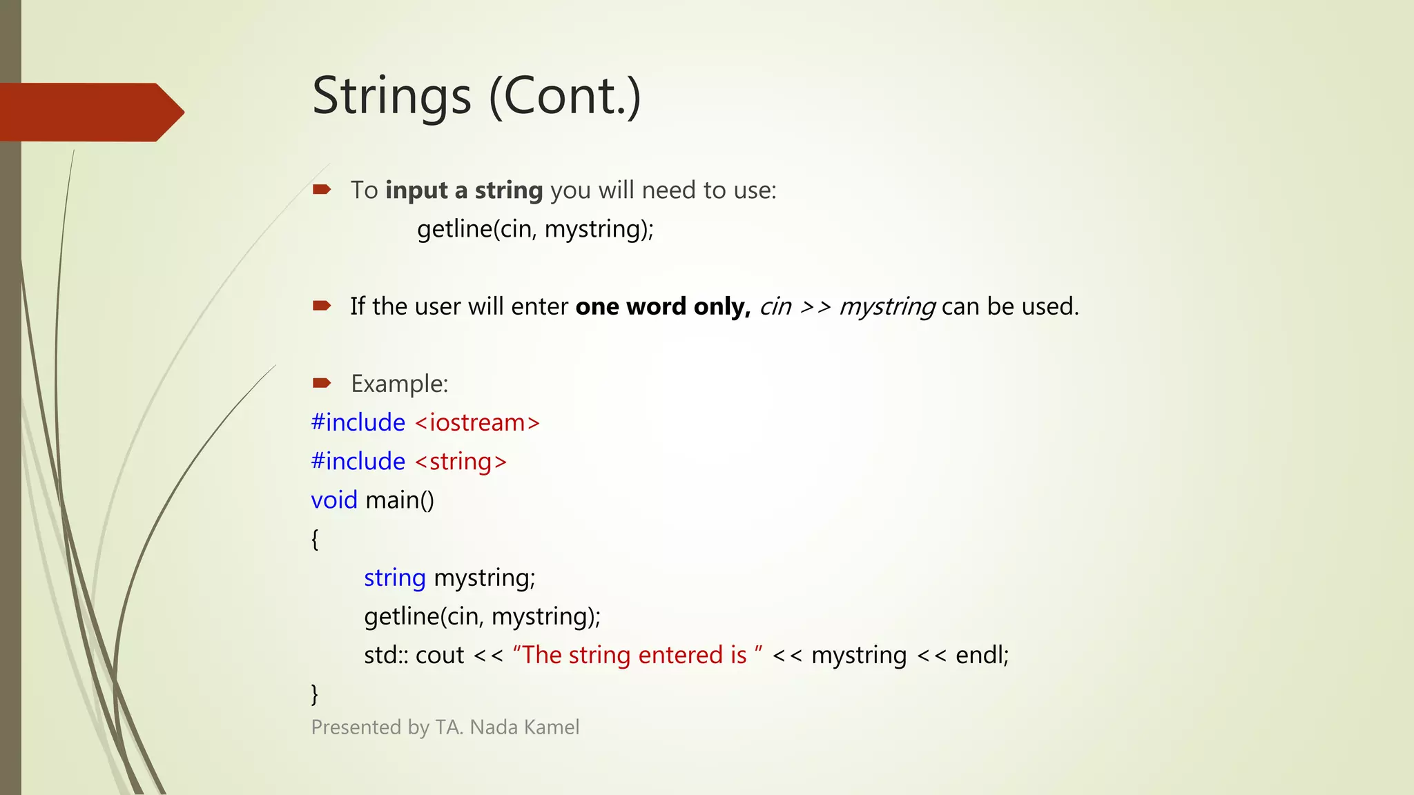 CS106 Lab 2 - Variables declaration | PPSX