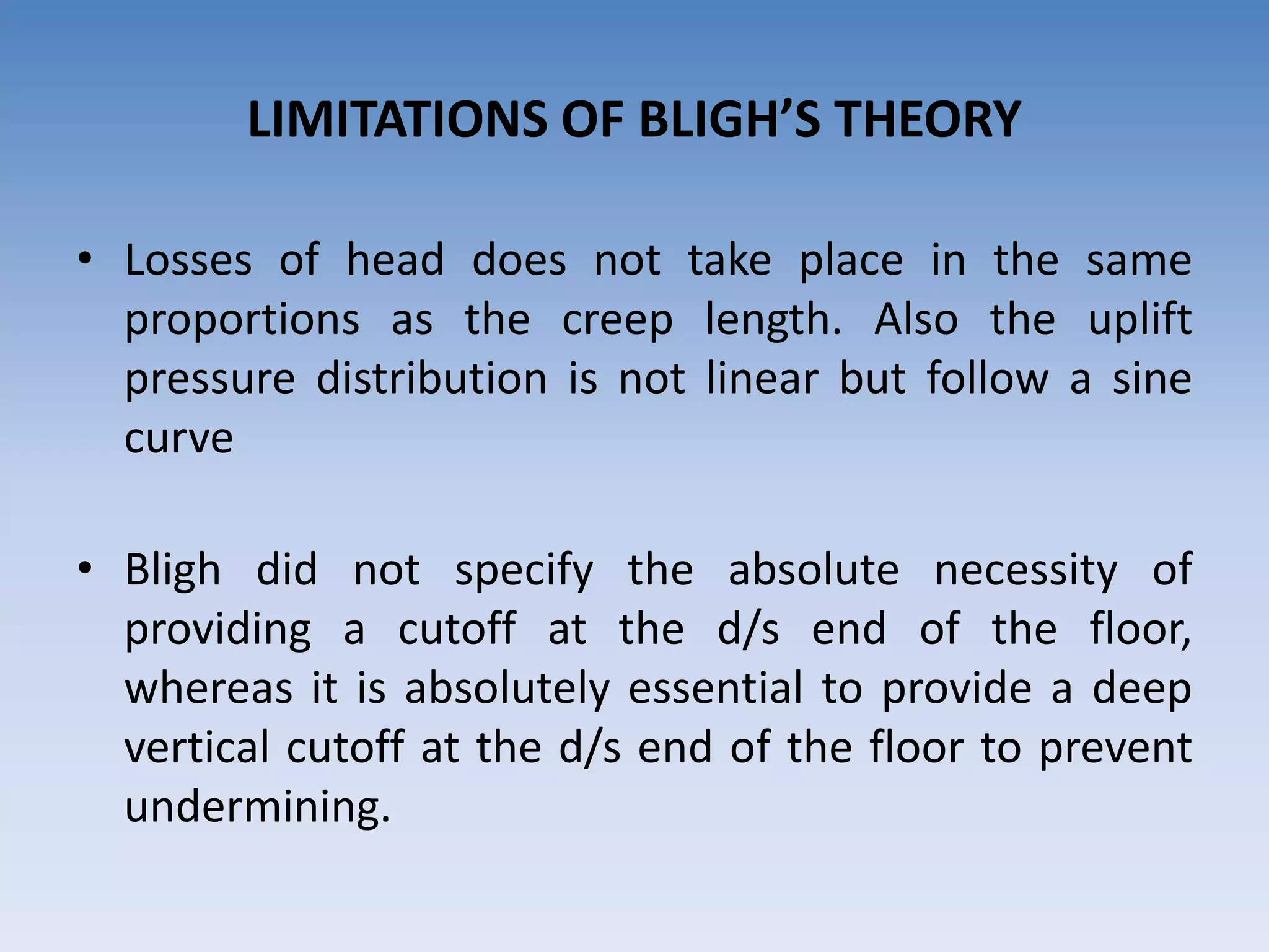Theory for impervious floor | PPTX