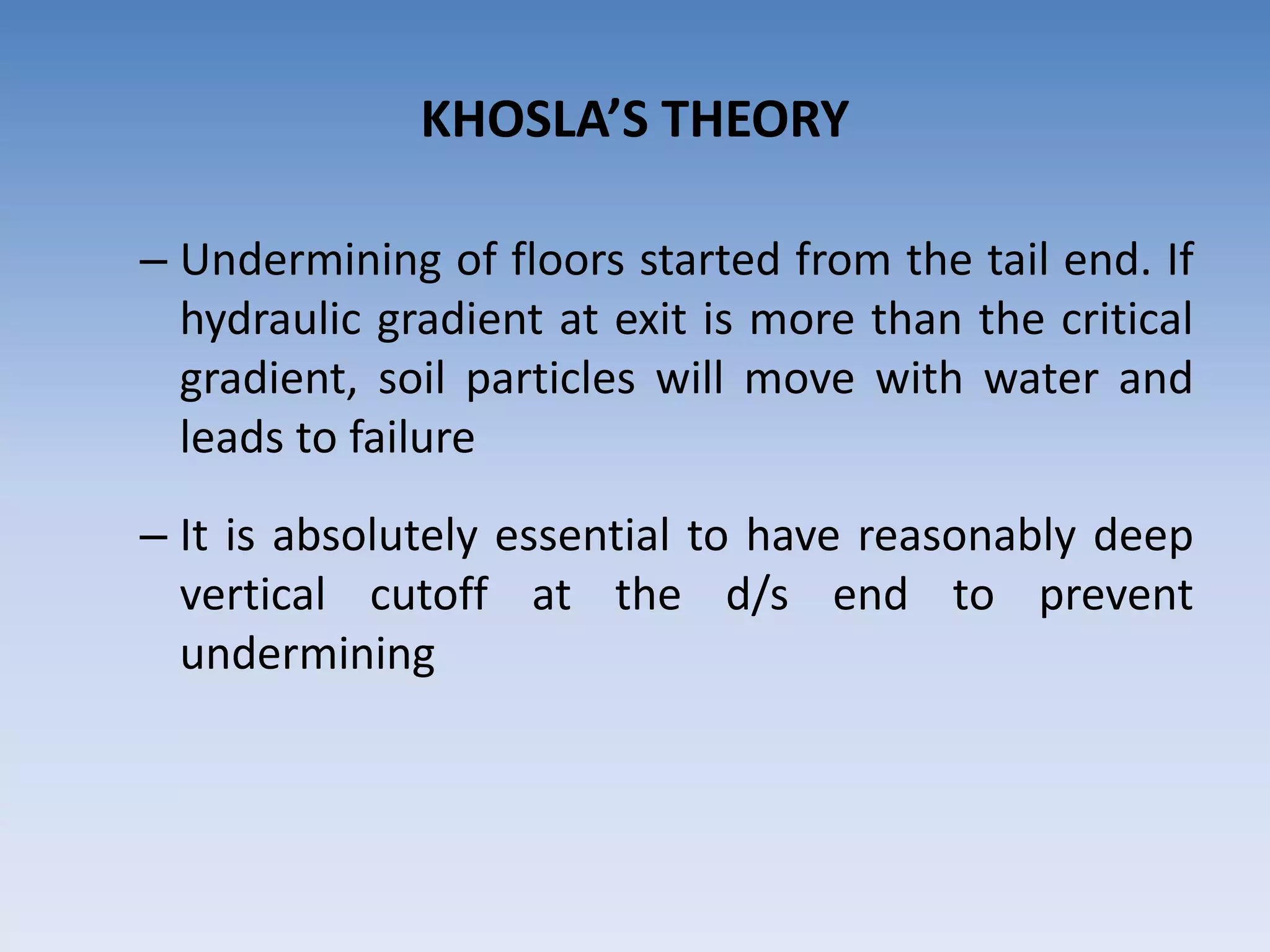 Theory for impervious floor | PPTX