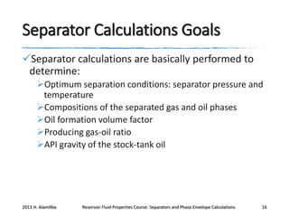 Q913 rfp w3 lec 12, Separators and Phase envelope calculations | PDF