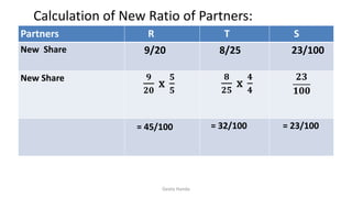 Q9 Admission of a Partner; TS Grewals' | PPTX