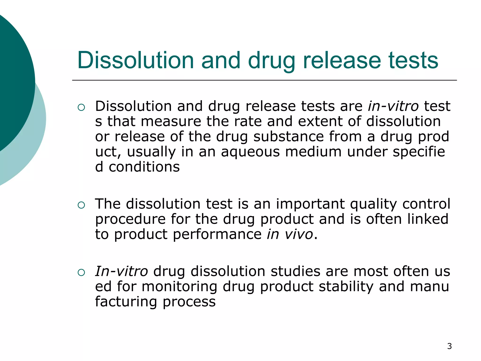 Dissolution and drug release testing | PPTX