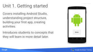 Android developer fundamentals training overview part I | PPTX