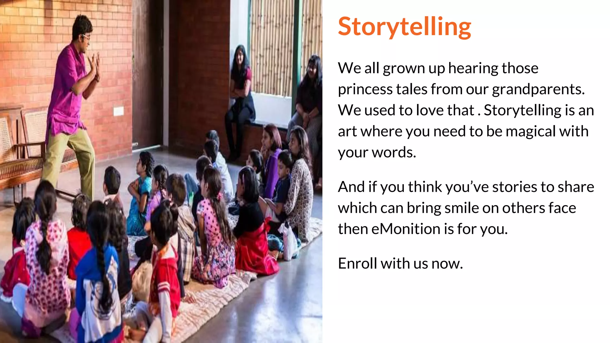 Storytelling event by eMonition | PPTX