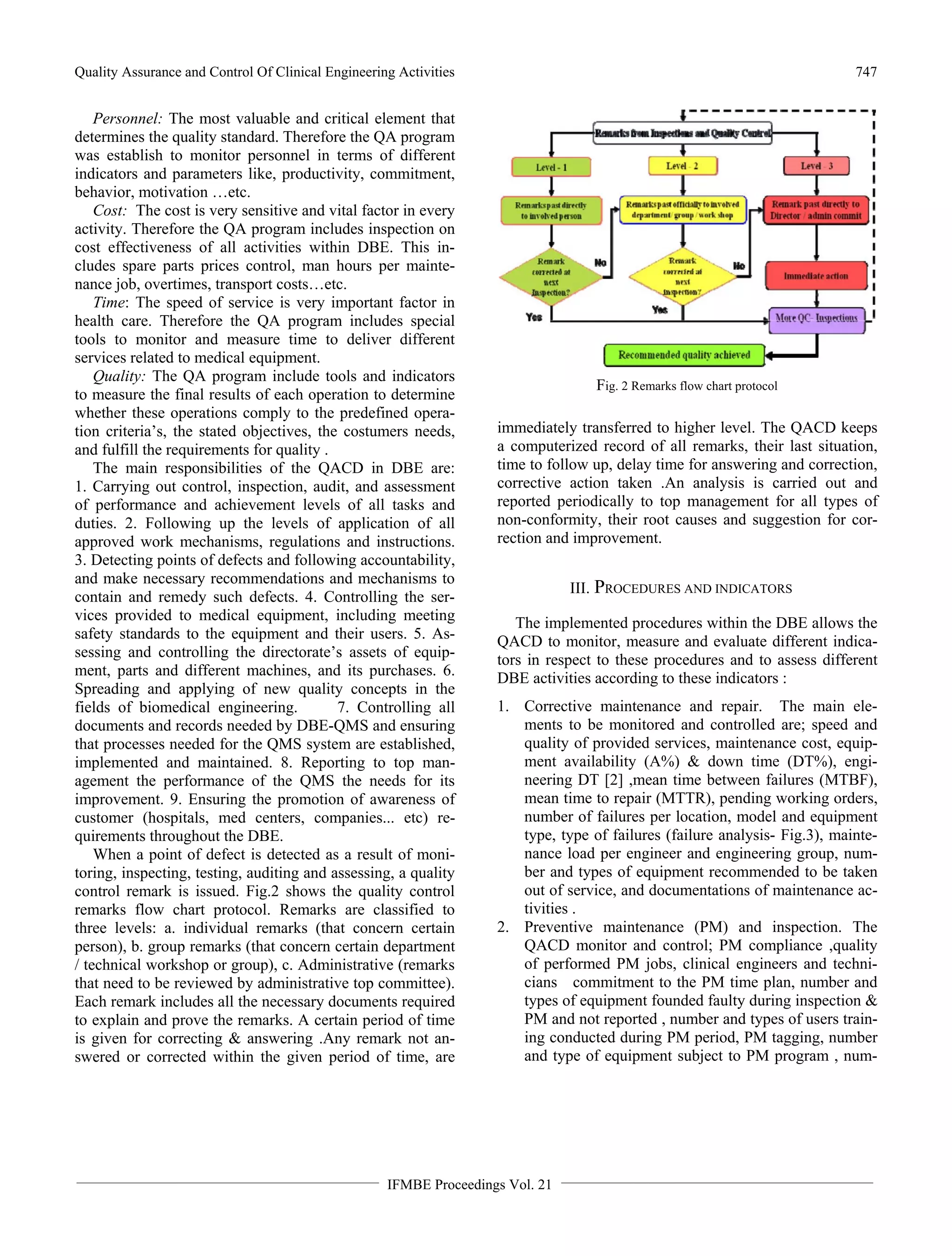 Quality Assurance and Control Of Clinical Engineering Activities | PDF