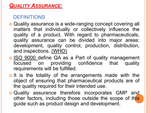 Quality Assurance and Quality Management Concepts | PPTX ...