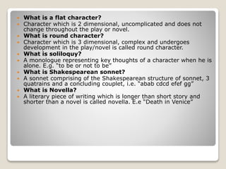 literary forms and movements | PPTX