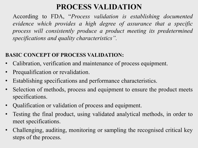 Quality Assurance and validation | PPT | Manufacturing Industry ...