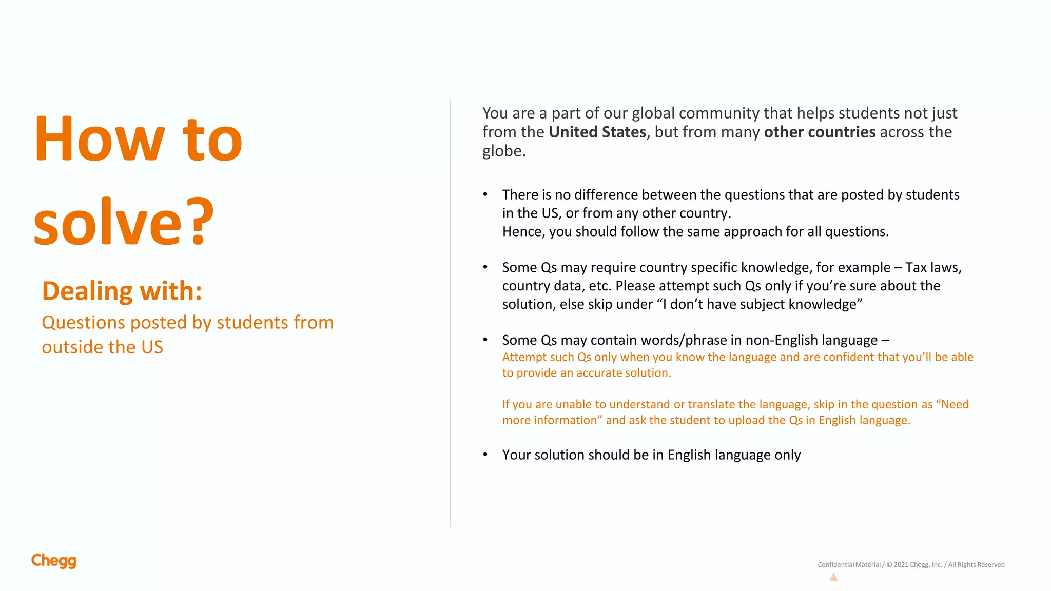 QA and guidelines for chegg | PDF