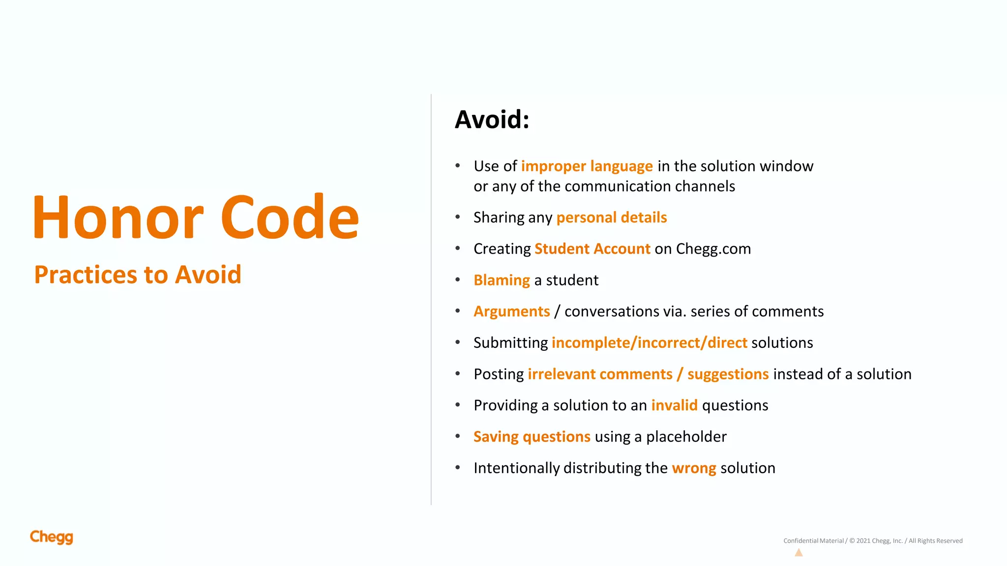 QA and guidelines for chegg | PDF