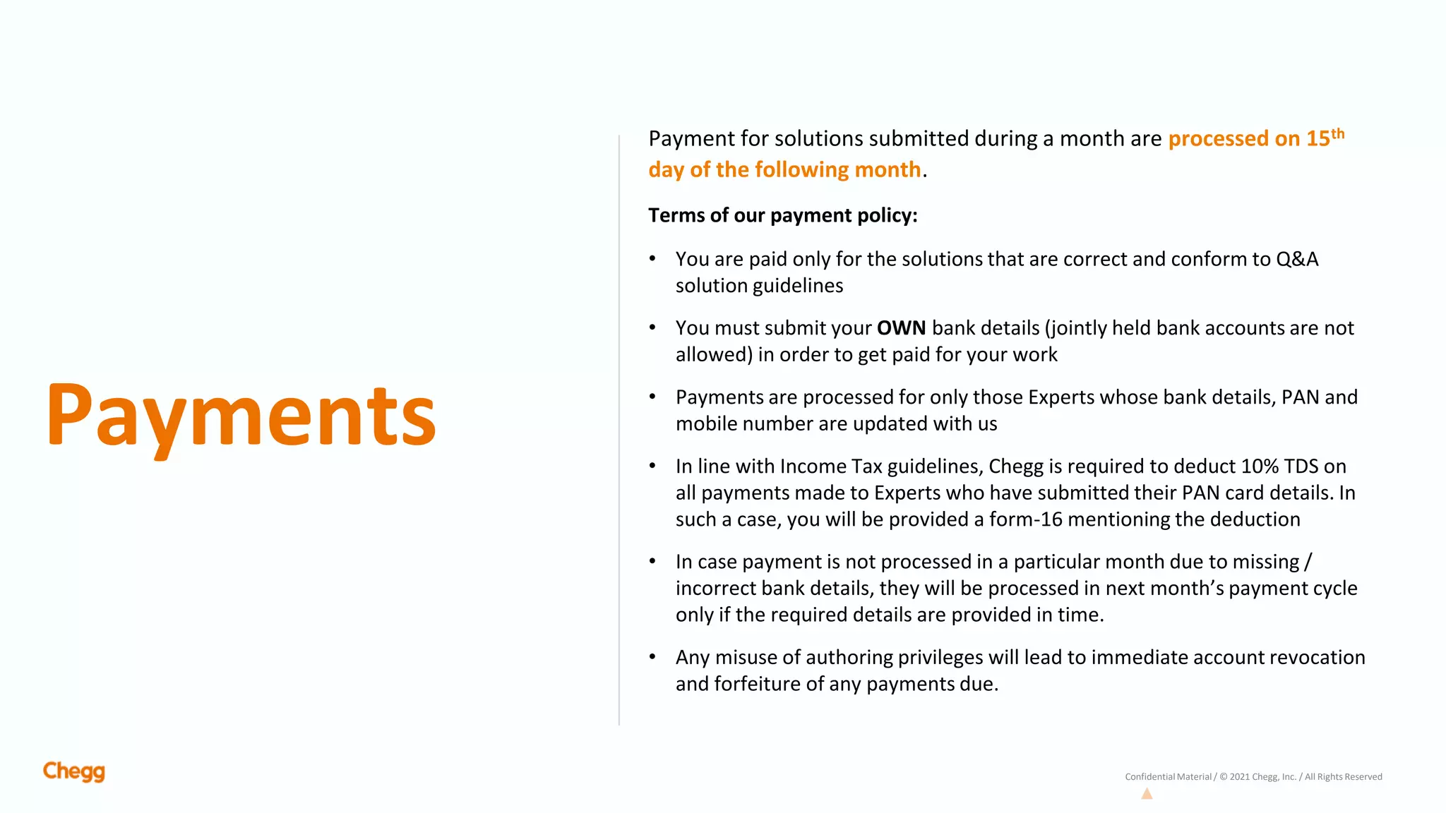 QA and guidelines for chegg | PDF