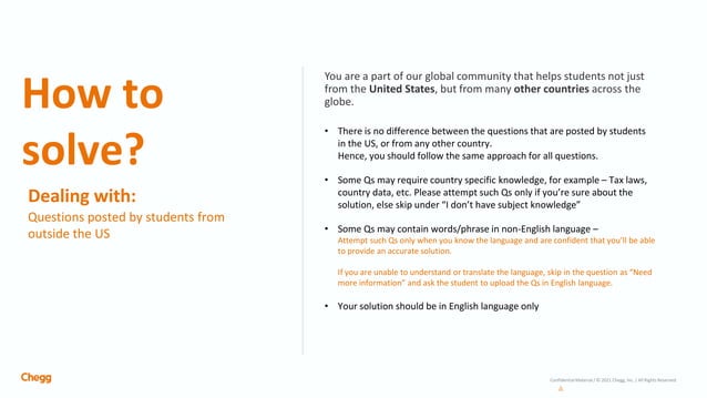 QA and guidelines for chegg | PDF