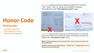 QA and guidelines for chegg | PDF