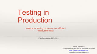 Testing in Production | PPT