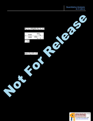 Quantitative Methods - Level II - CFA Program | PDF