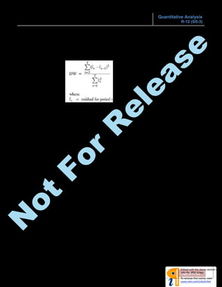 Quantitative Methods - Level II - CFA Program | PDF