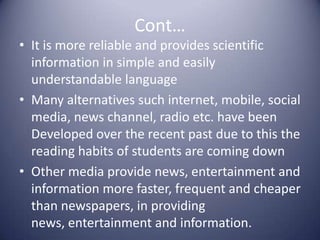 Newspaper Reading Habits | PPTX