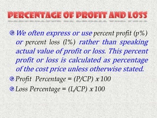 Quantitative Aptitude - Profit & Loss | PPTX