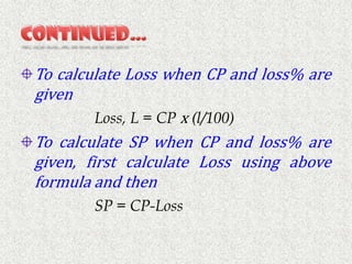 Quantitative Aptitude - Profit & Loss | PPTX