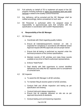 QA-QC-Plan.pdf and how to build up a qa&qc plan for company | PDF