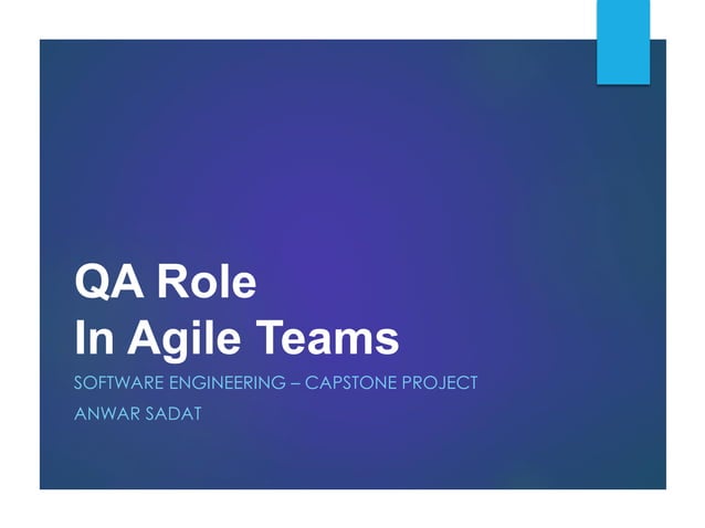 Qa Role In Agile Teams Ppt