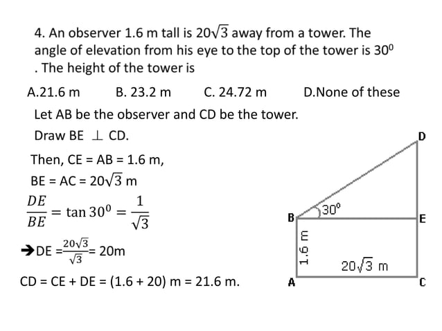 Qa01 height and distance | PPT
