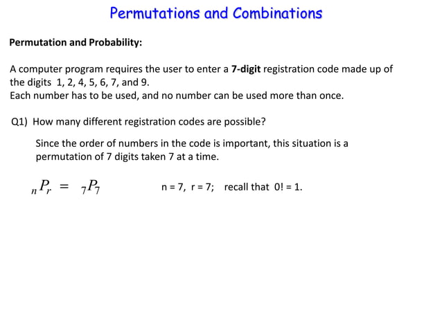 Qa05 permutation and combination | PPT