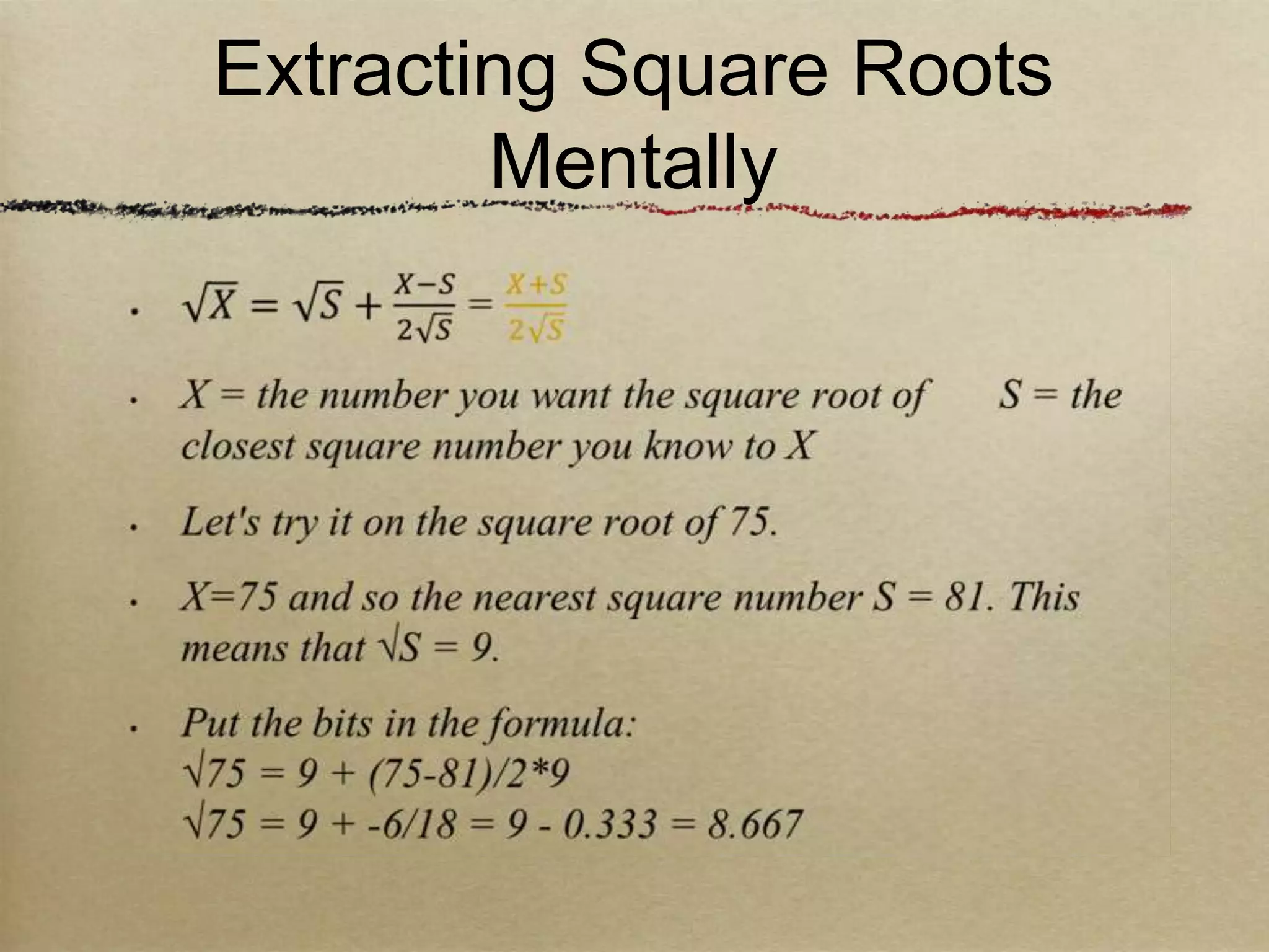 Qa05 square root and cube root | PPTX