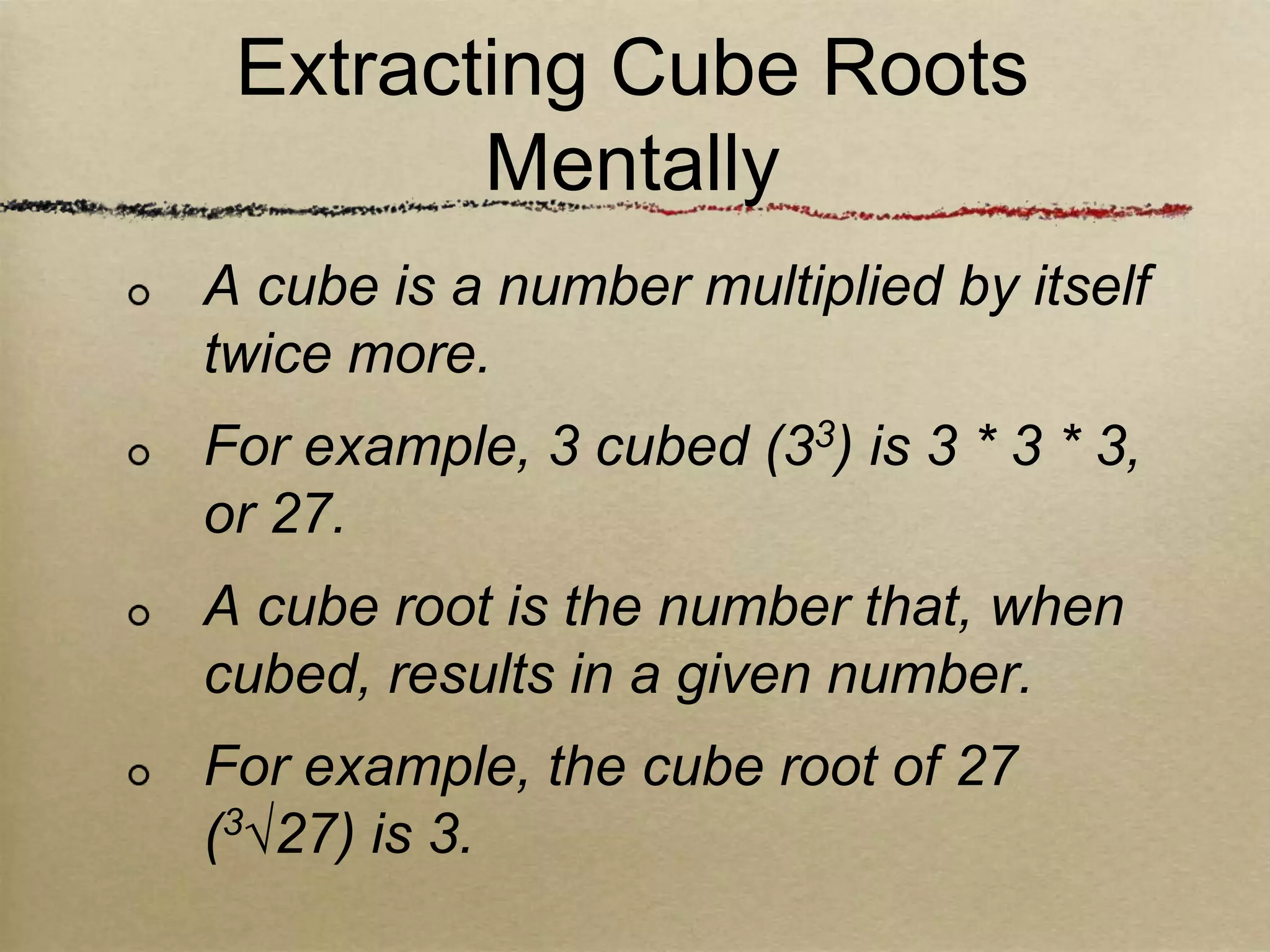 Qa05 square root and cube root | PPTX