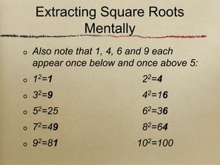 Qa05 square root and cube root | PPTX