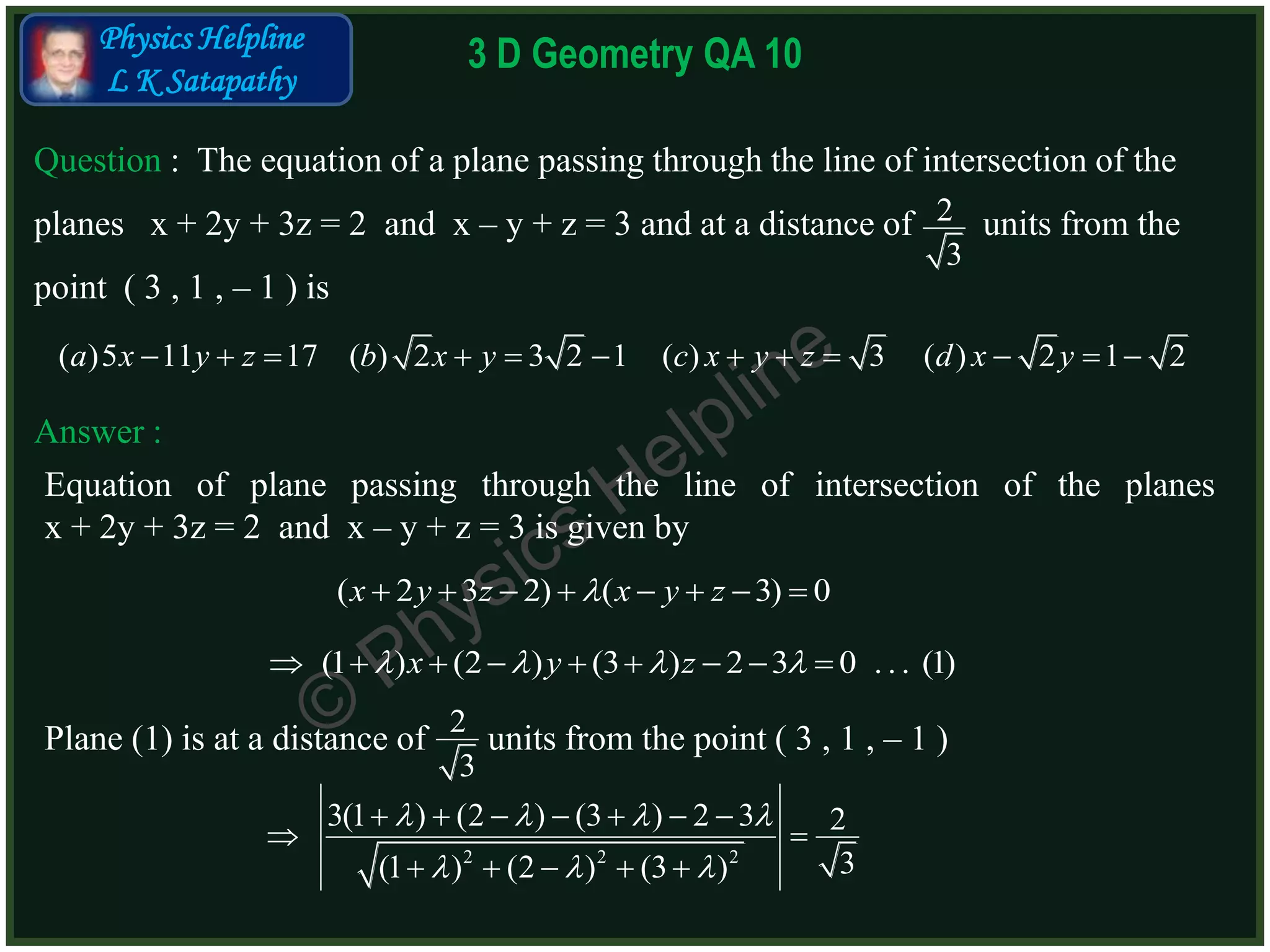 3D Geometry QA 10 | PPTX | 3-D Graphics | Computer Software and ...