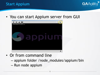 QAAgility Presentation - Cucumber with Appium | PPT