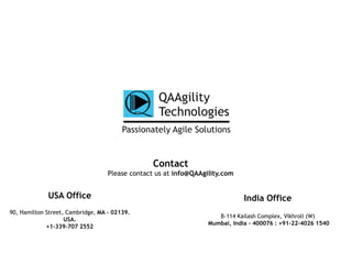 QAAgility Technologies Company Profile 1.7 | PDF | Computing | Technology & Computing