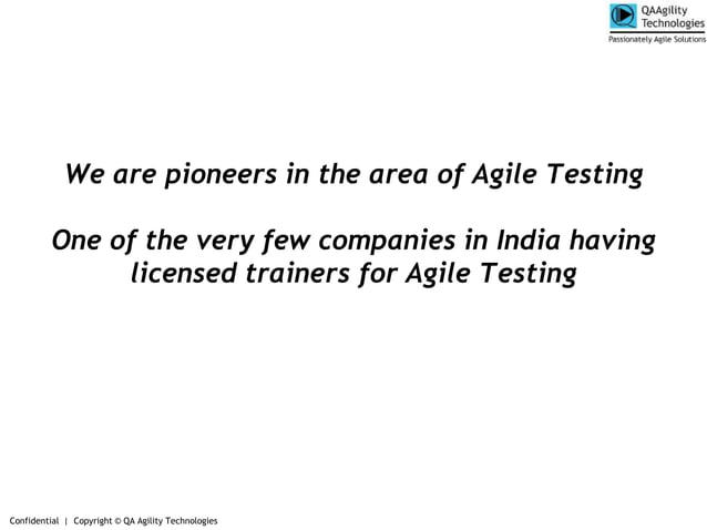 QAAgility Trainings | PDF