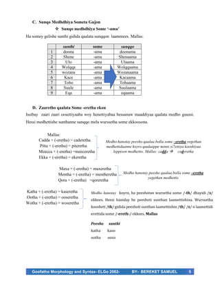 Gofatho- Morphology And Syntax | PDF