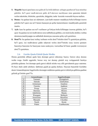 Gofatho- Morphology And Syntax | PDF