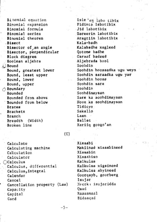 Qaamuuska eray bixinta ee xisaab | PDF