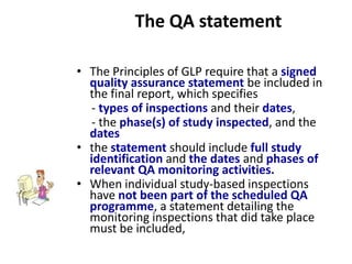 Qa and glp | PPTX