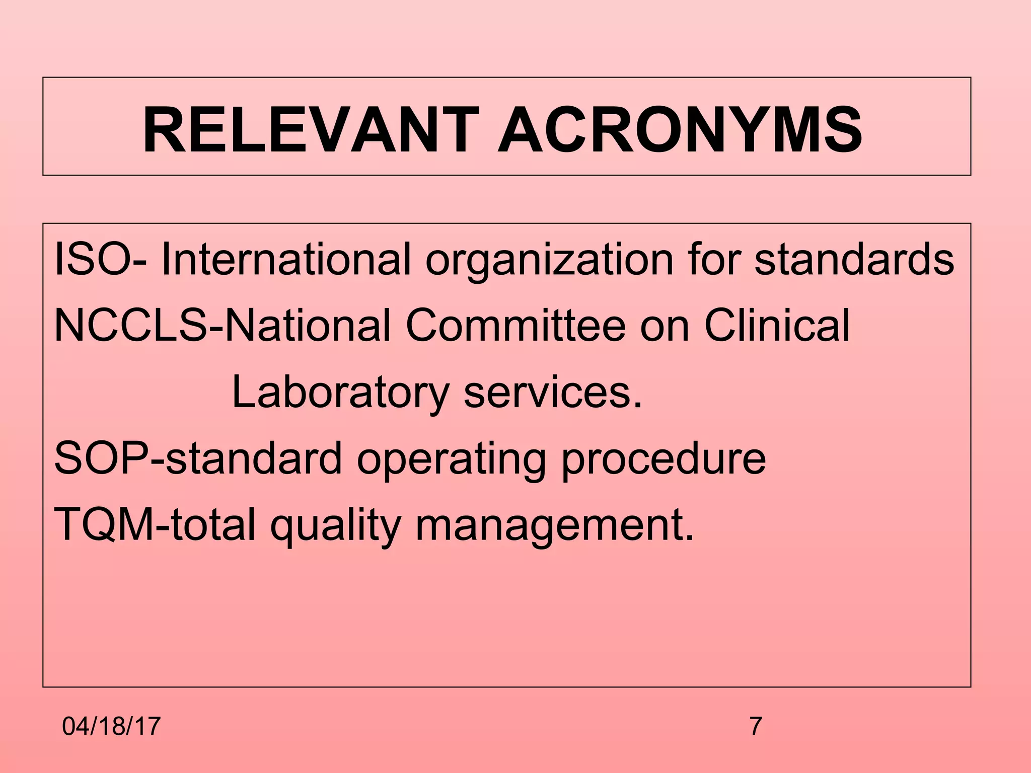 quality assurance and quality control | PPT