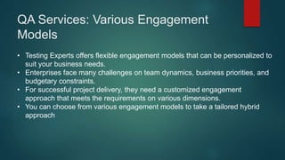 Quality Assurance and Testing services | PPT