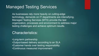 Quality Assurance and Testing services | PPT