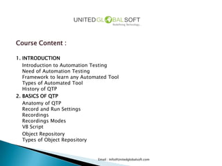 QA Automation testing online training | PPT