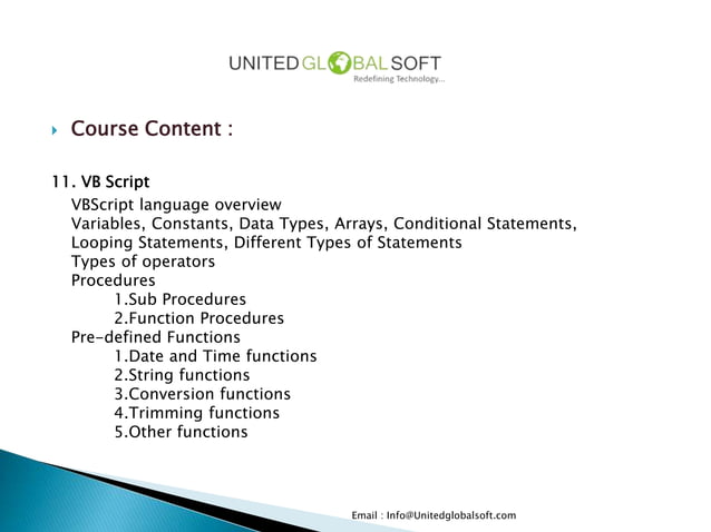 Qa Automation Testing Online Training In India Ppt