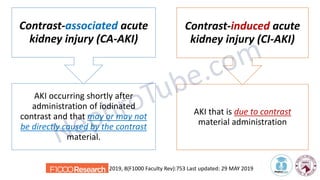 Contrast and the kidney - Dr. Gawad | PDF