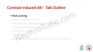 Contrast and the kidney - Dr. Gawad | PDF