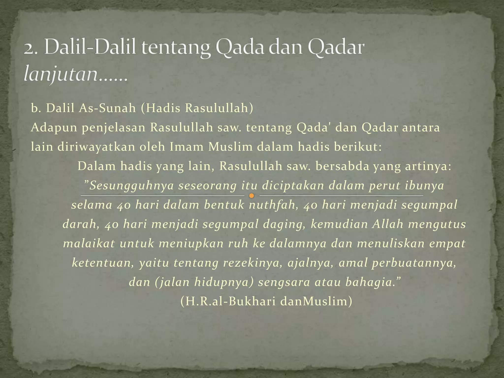 Qada dan qadar | PPTX
