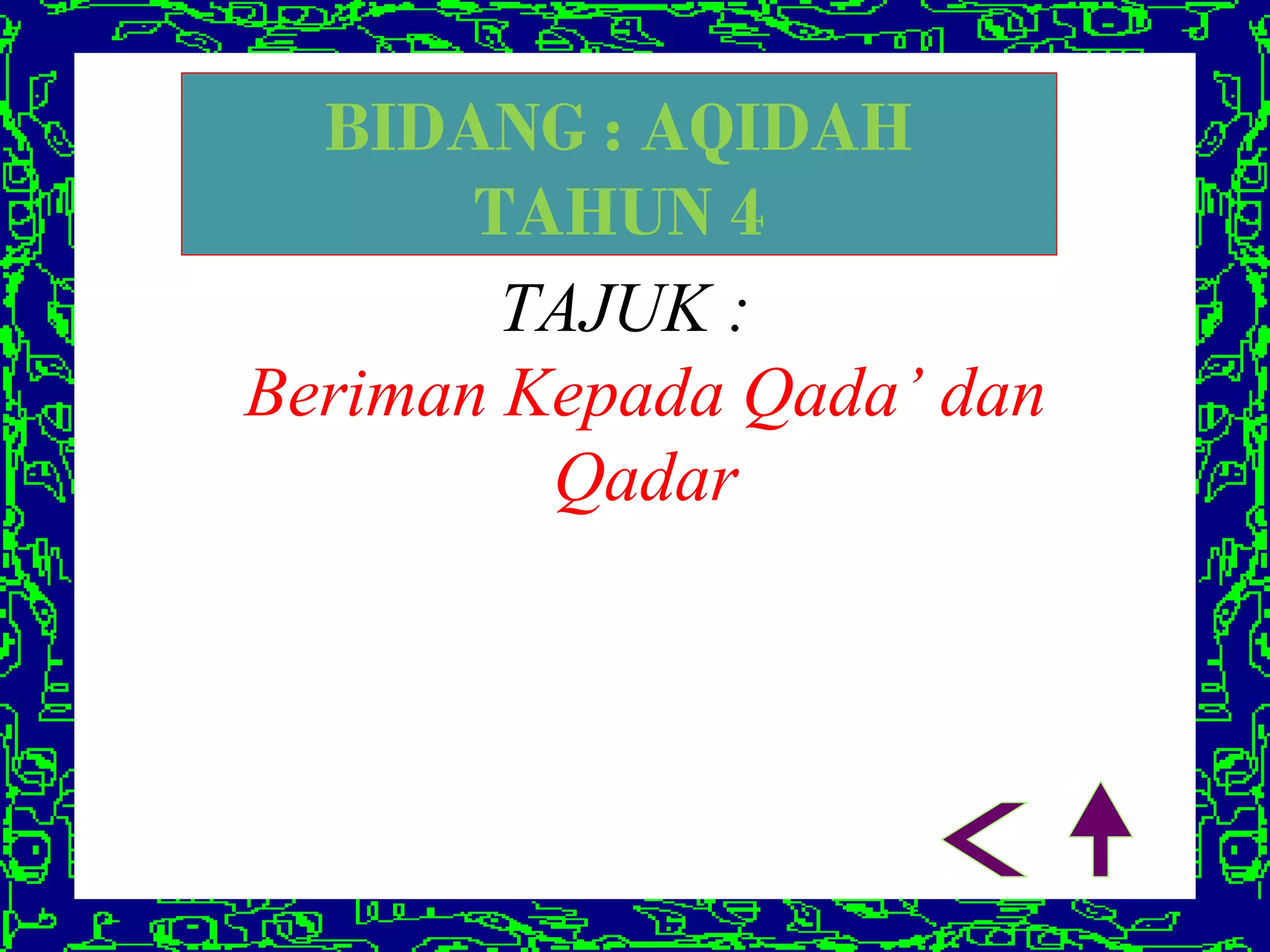 Qada' dan qadar. skcl | PPT